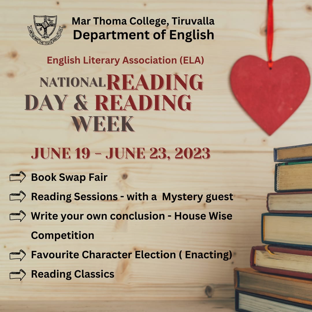 National Reading Day and Reading Week – Mar Thoma College, Tiruvalla